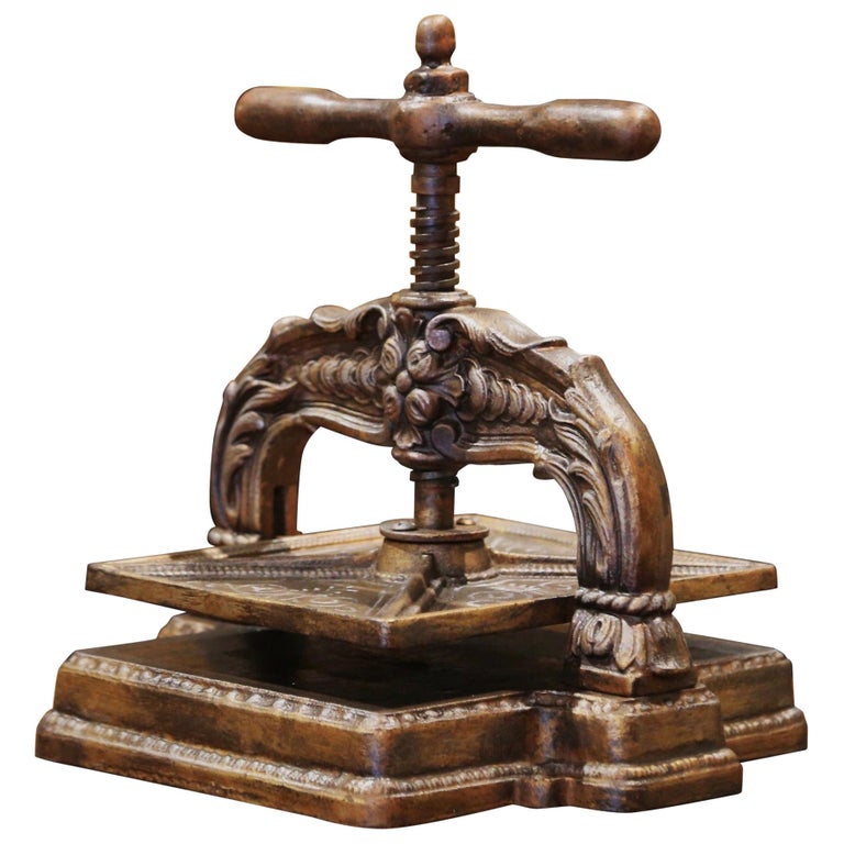 19th Century French Rust Silver and Gilt Painted Wrought Iron Book ...