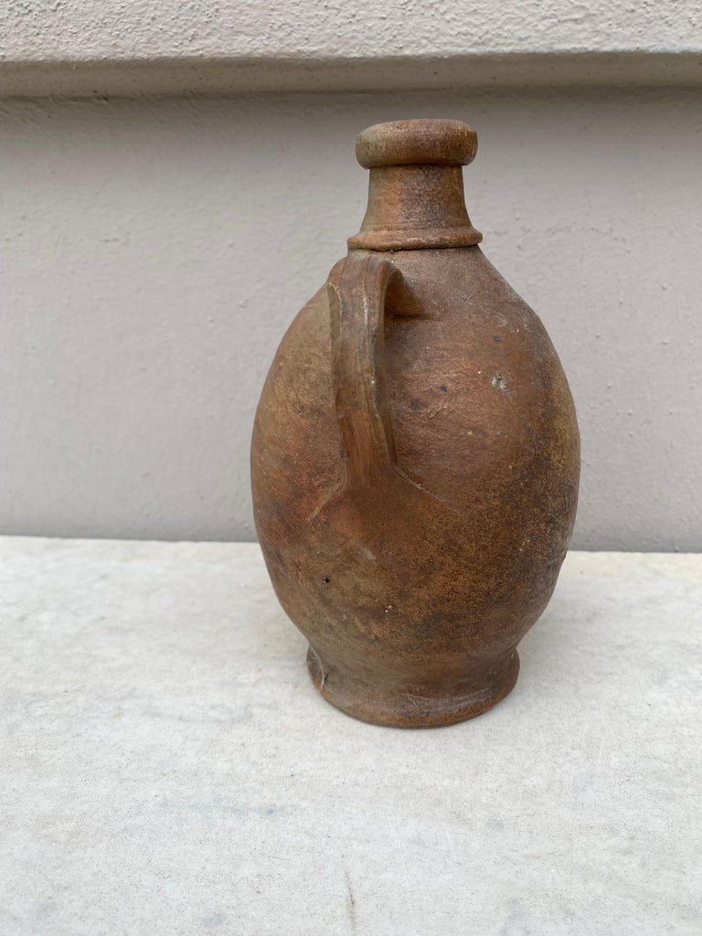 19th Century French Rustic Pottery Pitcher For Sale at 1stDibs
