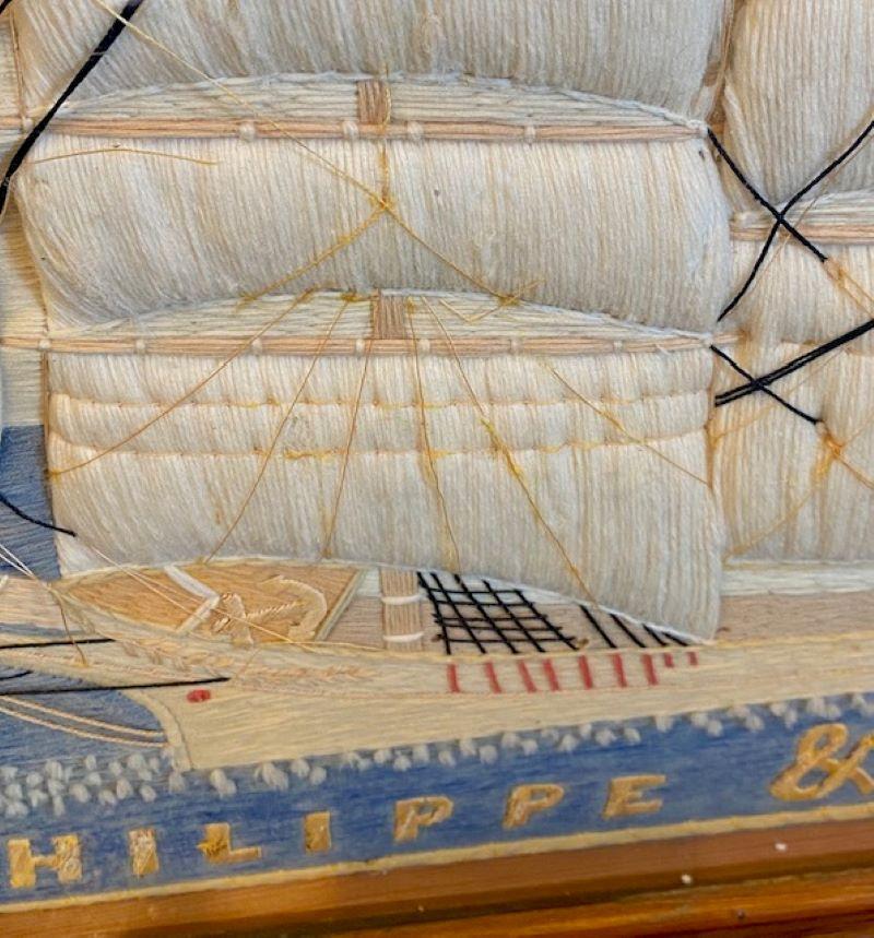 Laine de matelot française du 19e siècle du navire "Philippe and ...