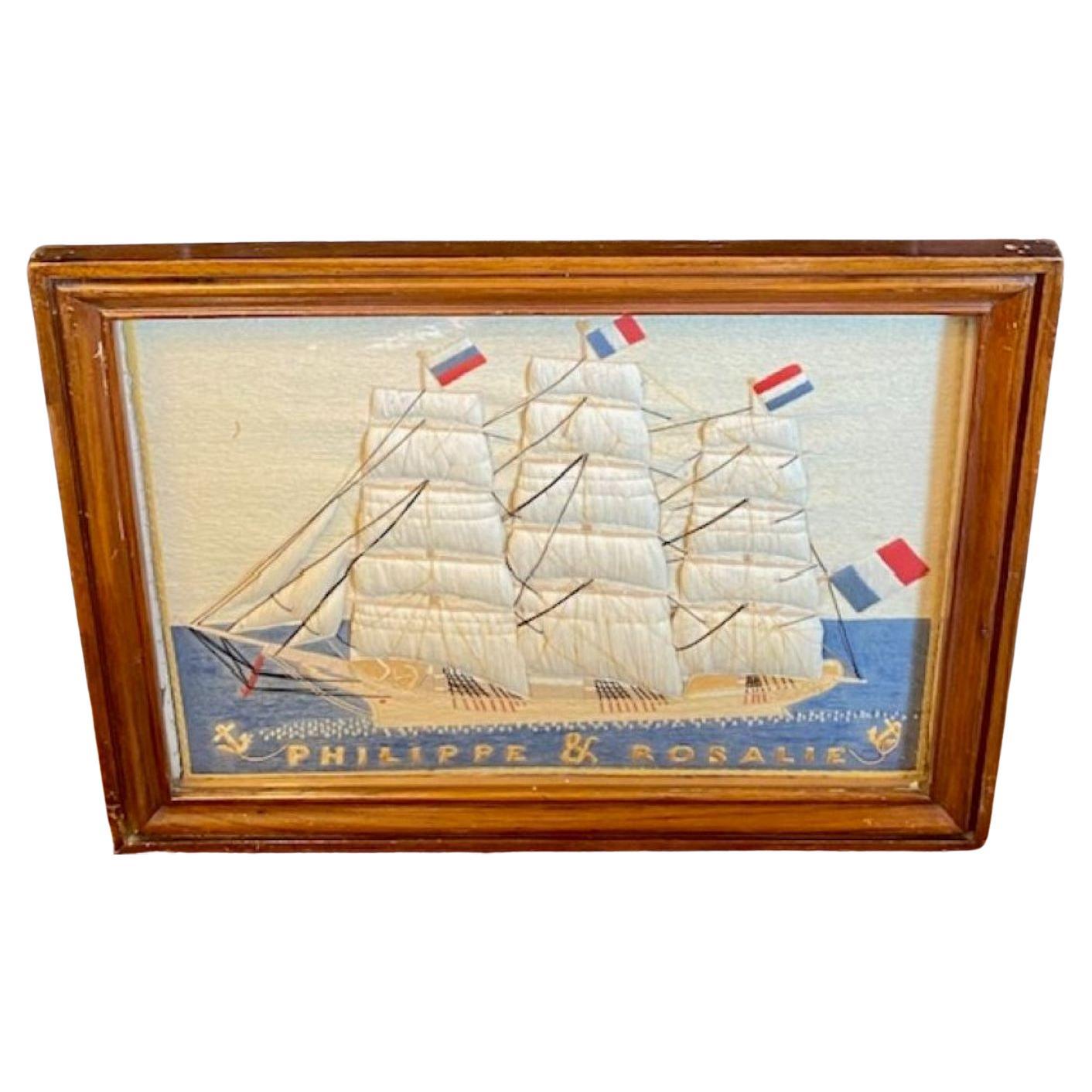 19th Century French Sailor's Woolie of the Ship "Philippe and Rosalie ...