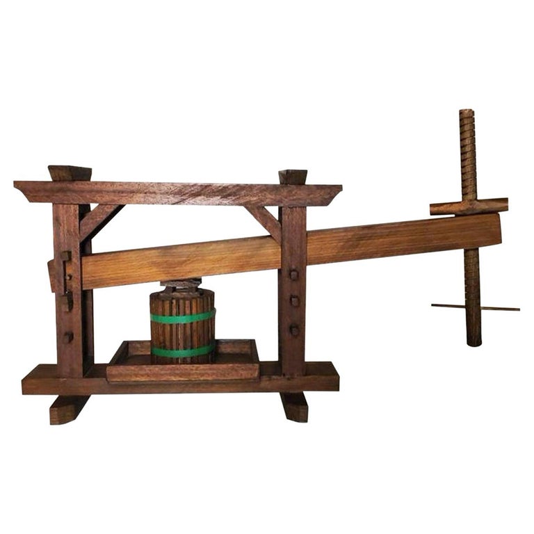 19th Century French Salesman Sample Wine Screw Press Model For Sale at ...