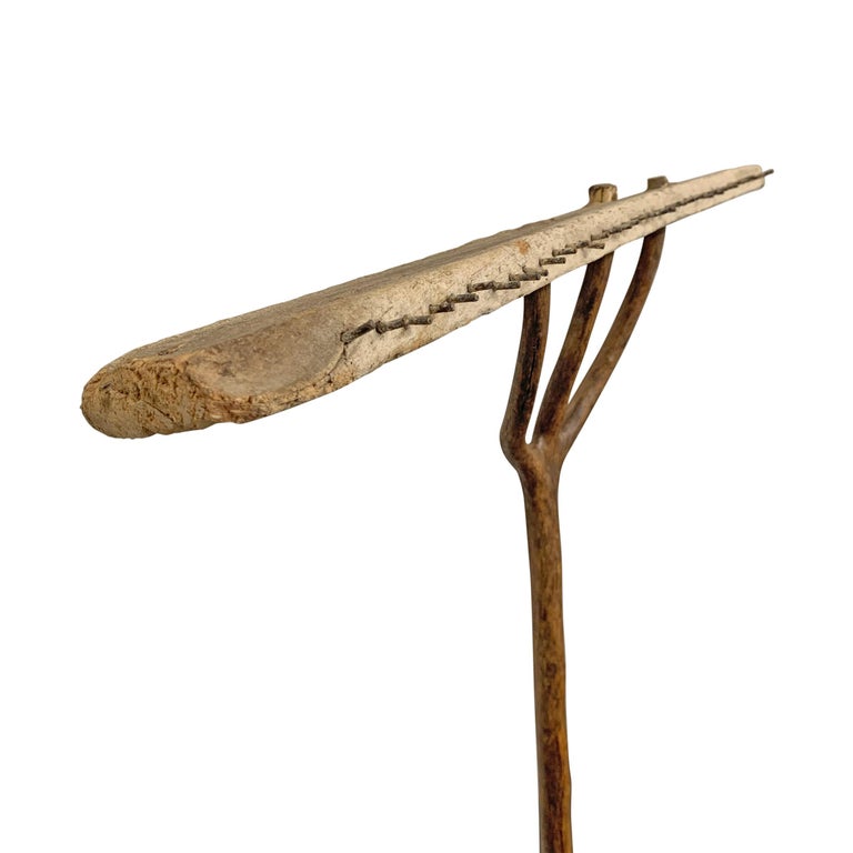 19th Century French Salt Rake on Custom Wall Mount at 1stDibs
