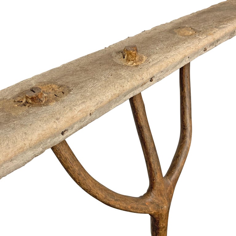 19th Century French Salt Rake on Custom Wall Mount at 1stDibs