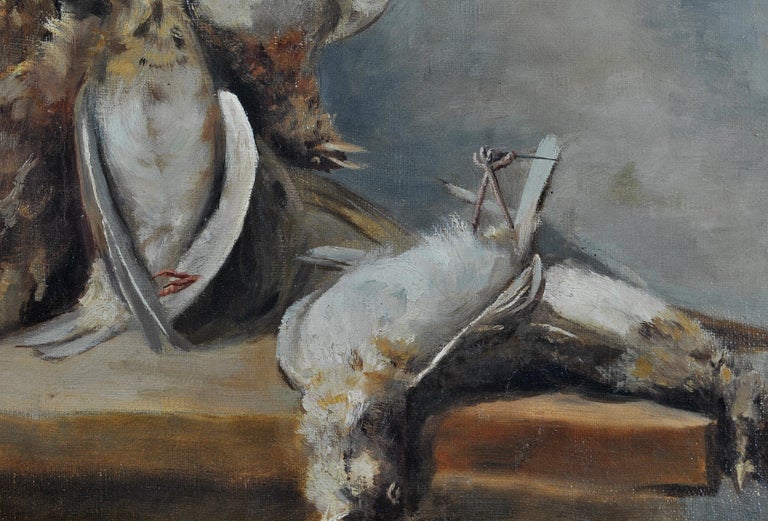 19th Century French School - Partridges on a Stone Ledge - Antique ...