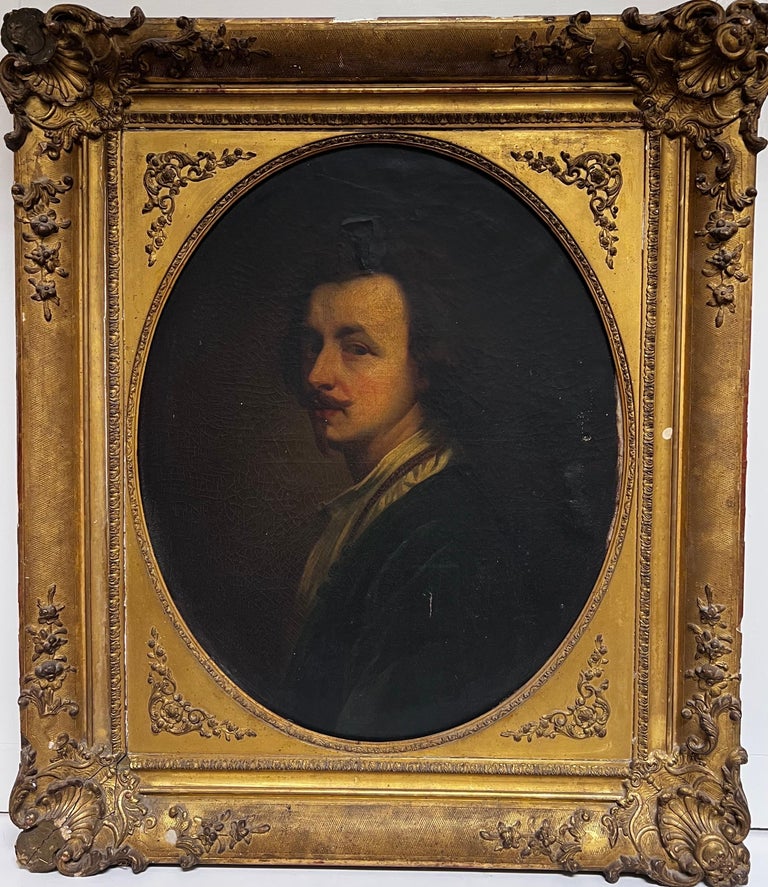 19th century French School - Large Antique Old Master Oil Painting ...