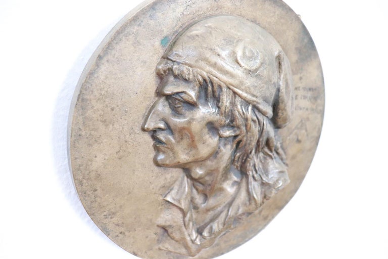 19th Century French Sculpture in Bronze Jean Paul Marat Portrait, 1868 ...