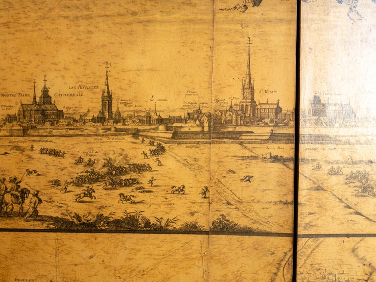 19th Century French Siege of Arras Floor Screen For Sale at 1stDibs