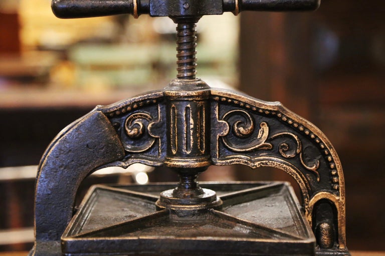 19th Century French Silver and Gilt Painted Wrought Iron Book Binding ...