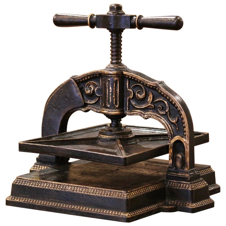 19th Century French Silver and Gilt Painted Wrought Iron Book Binding ...