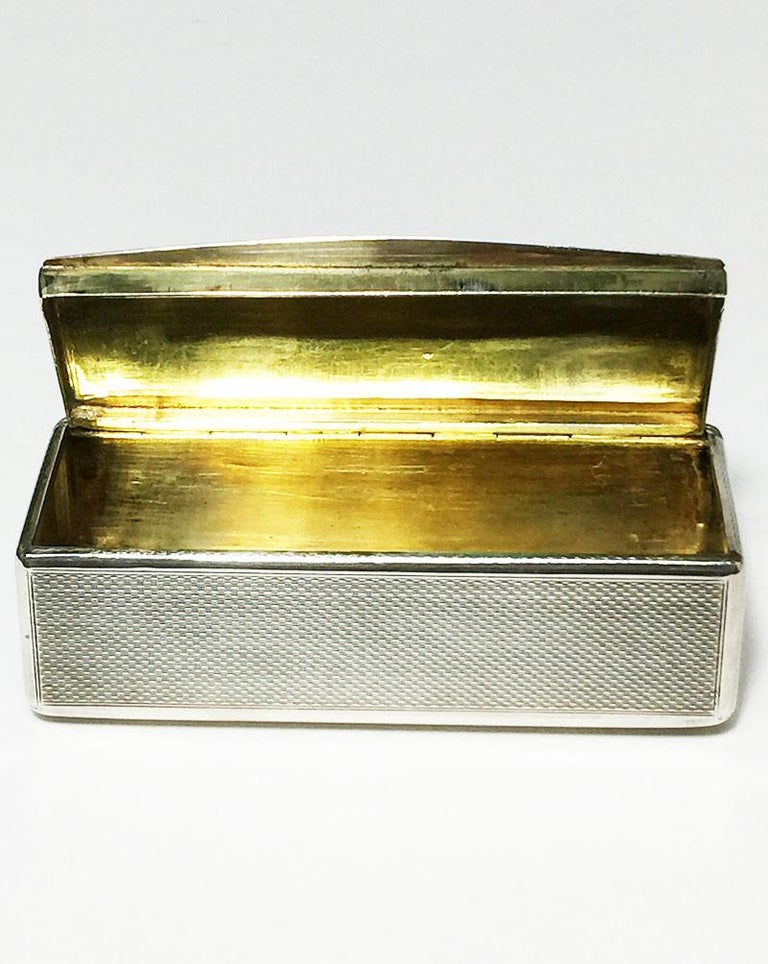 19th Century French Silver Snuff Box For Sale at 1stDibs