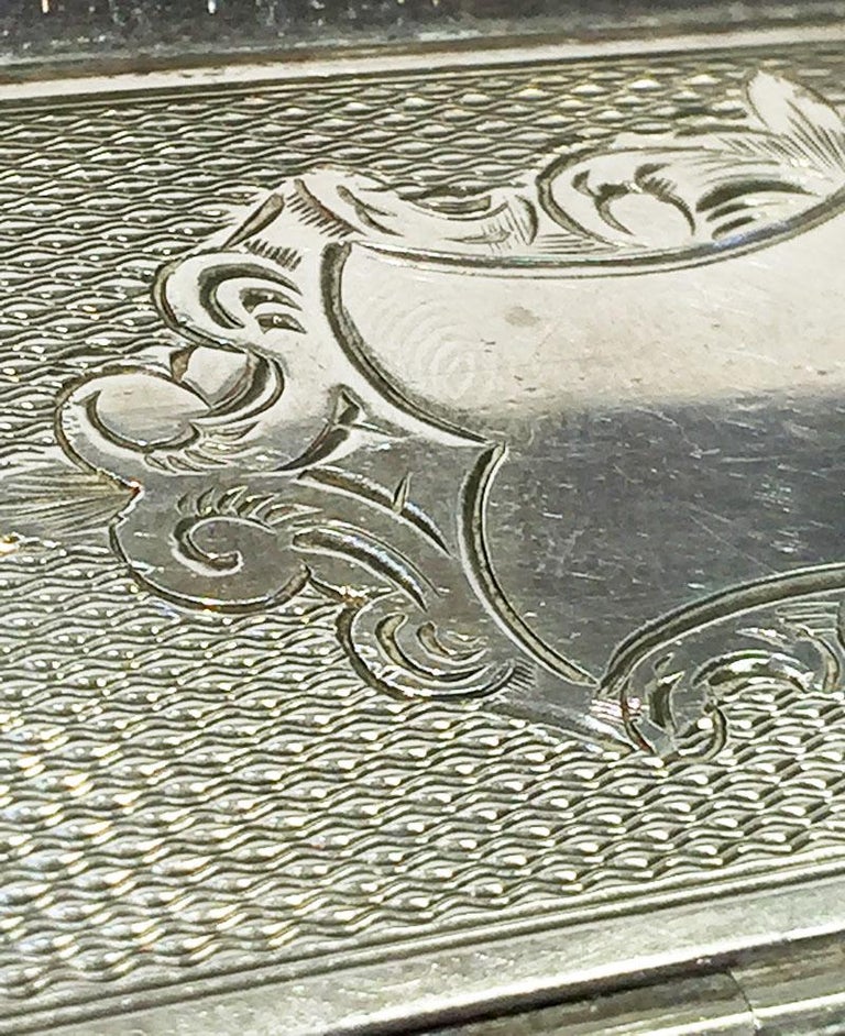 19th Century French Silver Snuff Box For Sale at 1stDibs