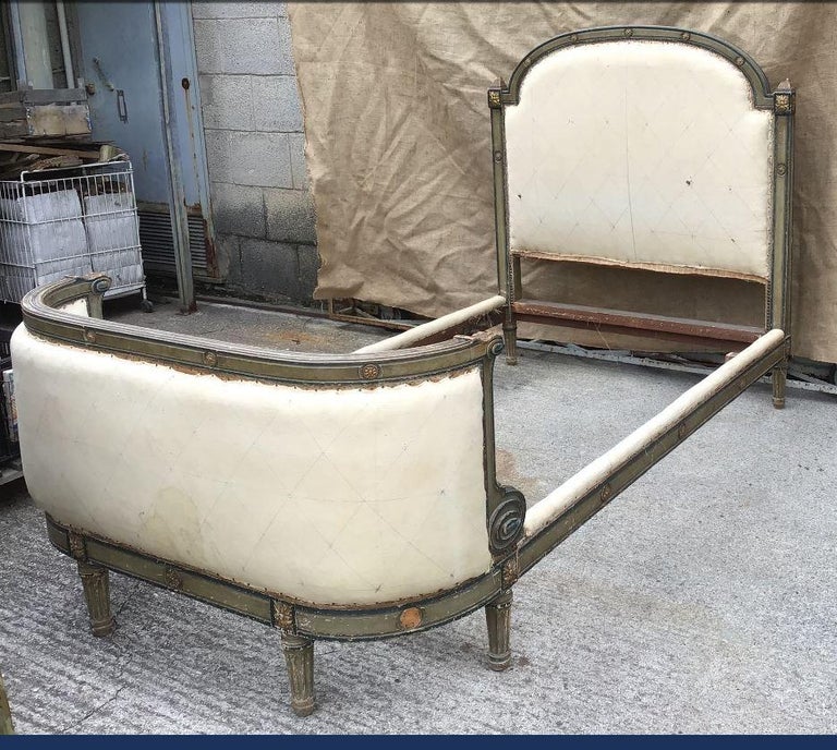 19th Century French Single Bed with Its Original Upholstery, 1980s For ...