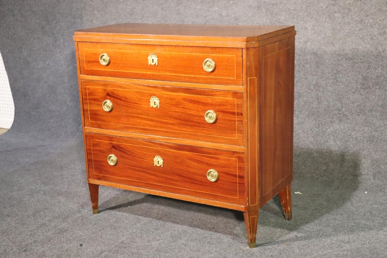 19th Century French Inlaid Mahogany Directoire Bachelors Foyer Chest at ...