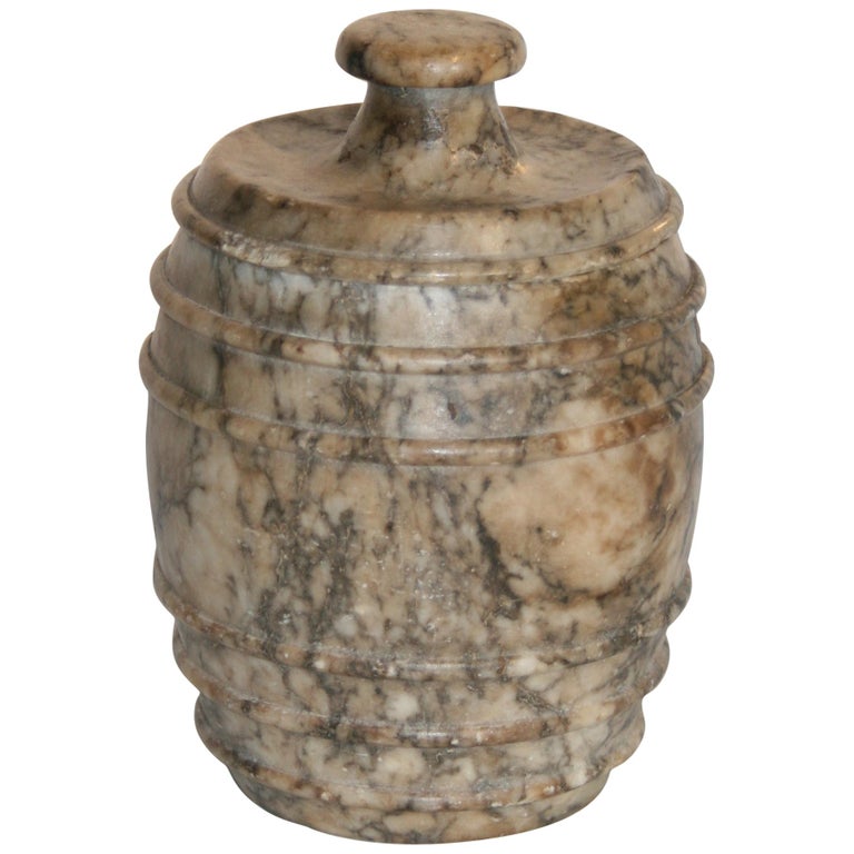 19th Century French Solid Marble Tobacco Jar at 1stDibs