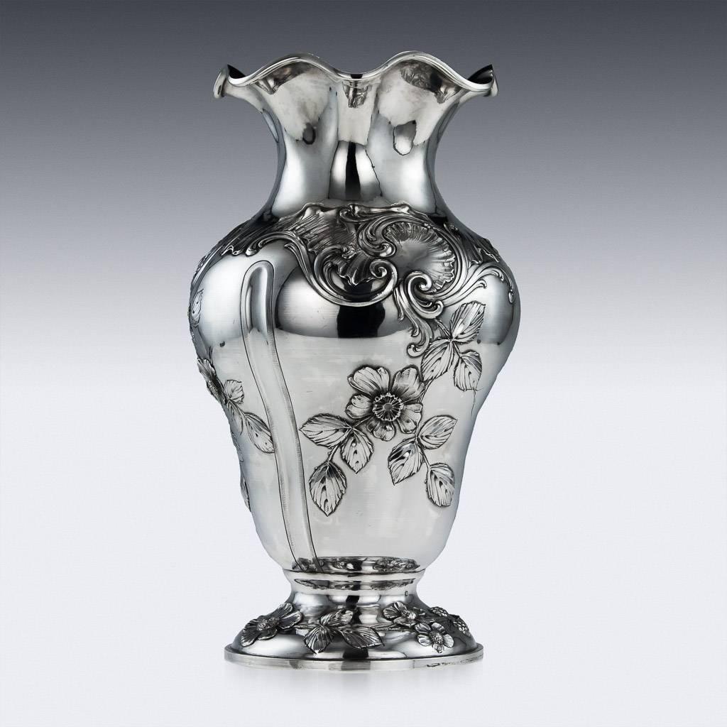 19th Century French Solid Silver Decorative Vase, circa 1890 at 1stDibs ...