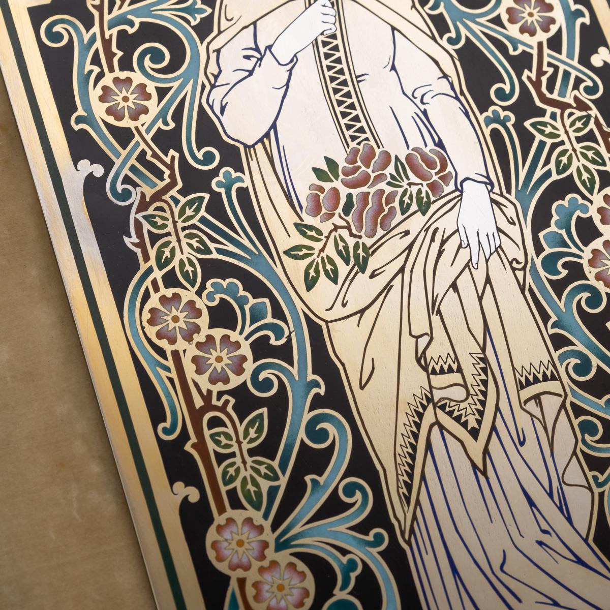 19th Century French Solid Silver and Enamel Icon of Elizabeth of ...