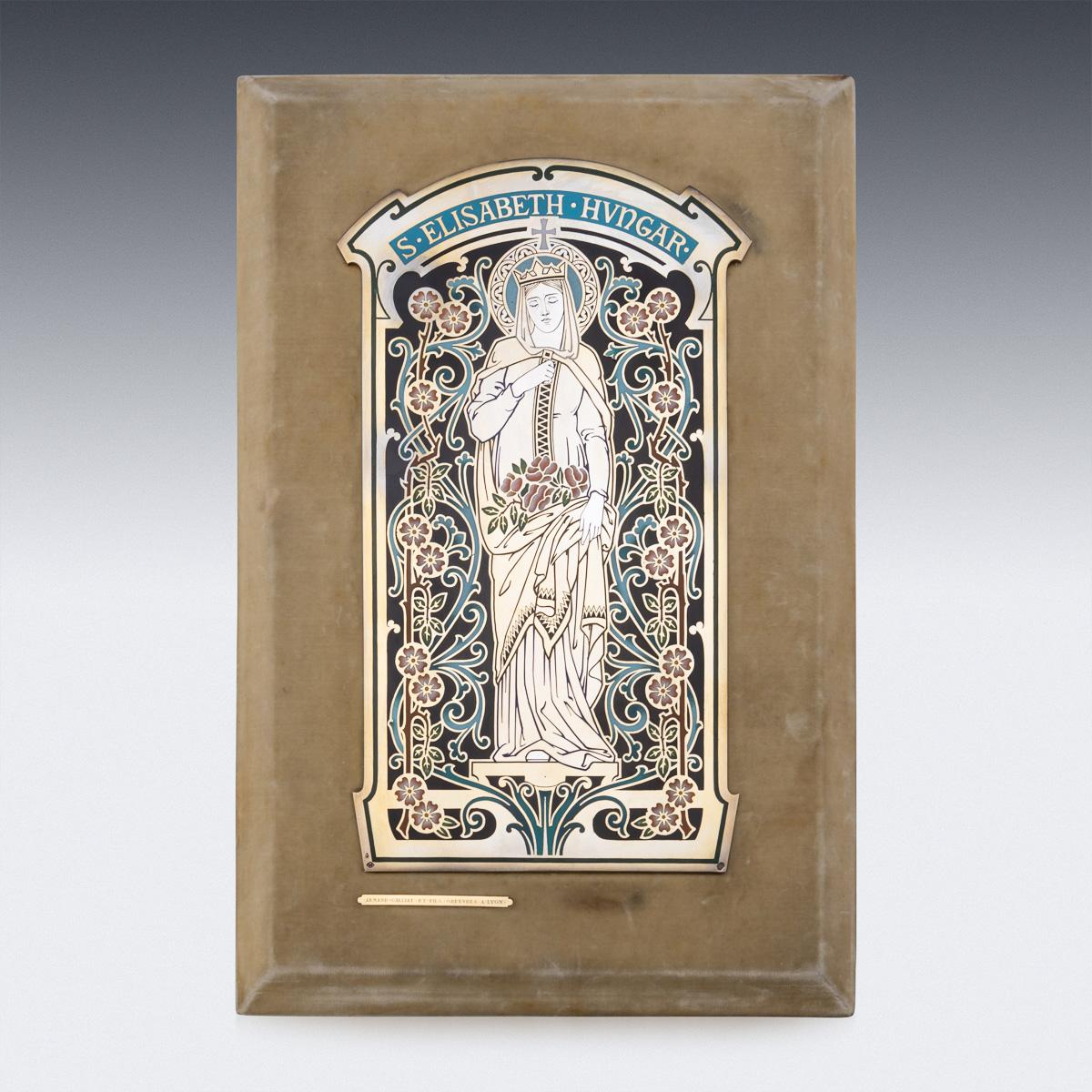 19th Century French Solid Silver and Enamel Icon of Elizabeth of ...