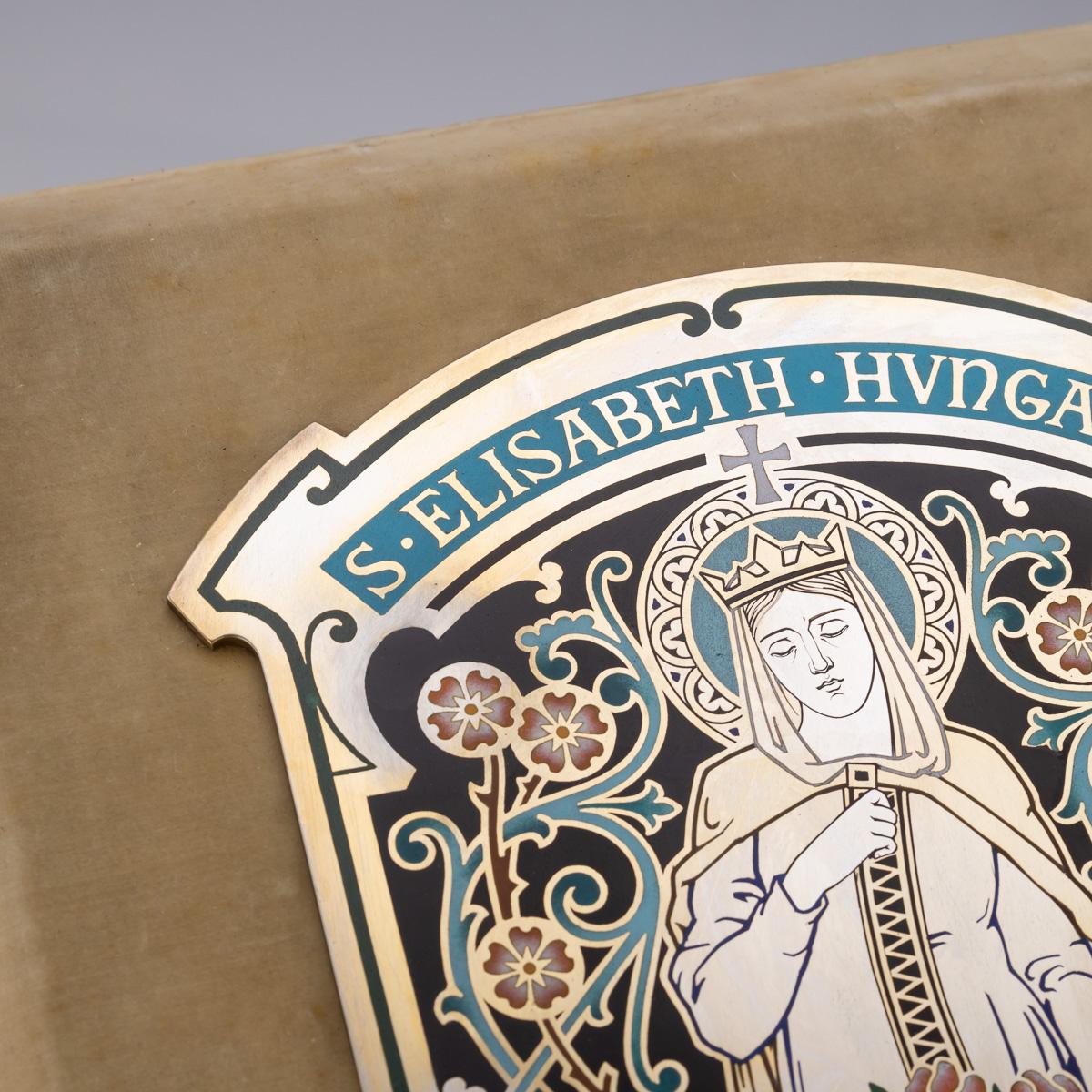 19th Century French Solid Silver and Enamel Icon of Elizabeth of ...