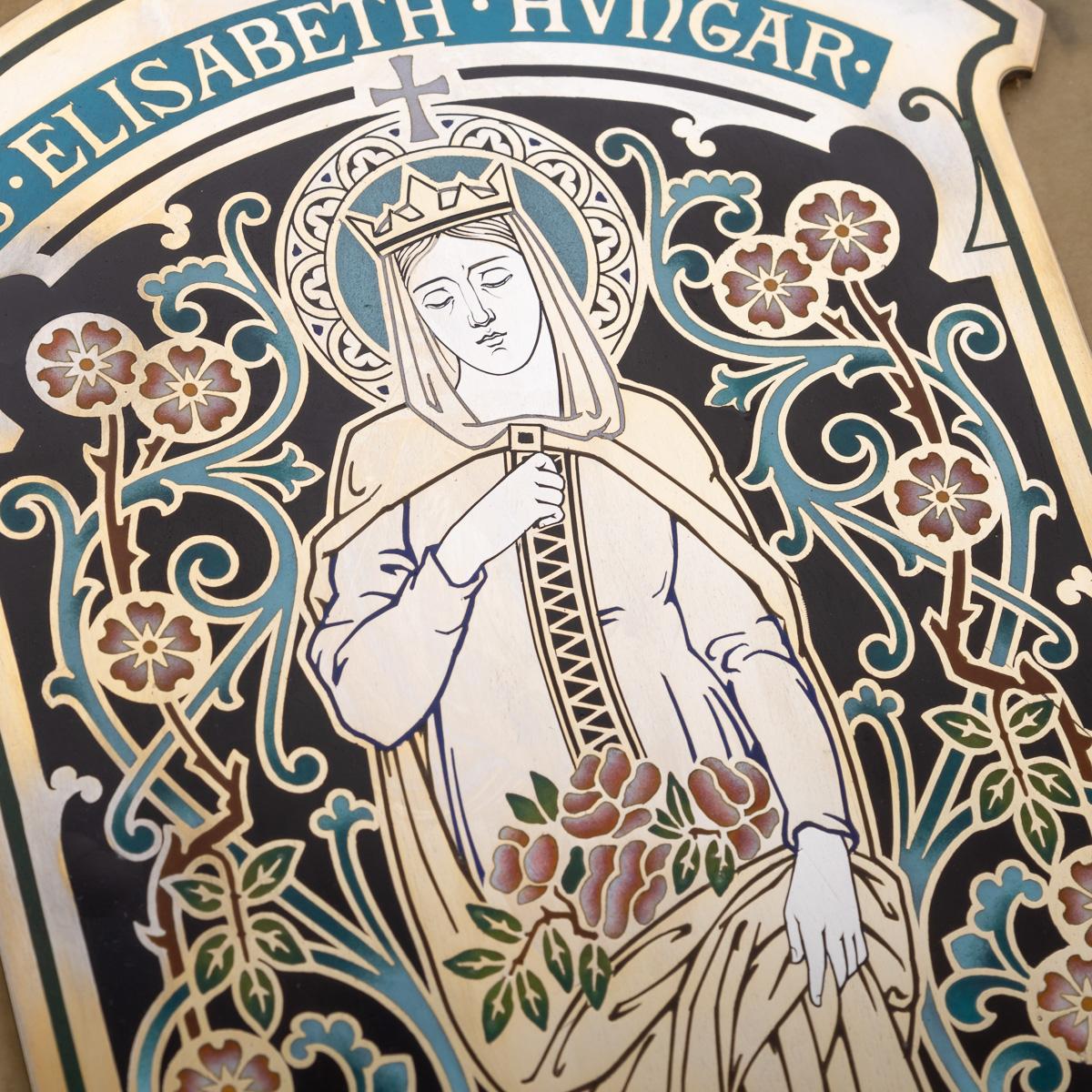 19th Century French Solid Silver and Enamel Icon of Elizabeth of ...