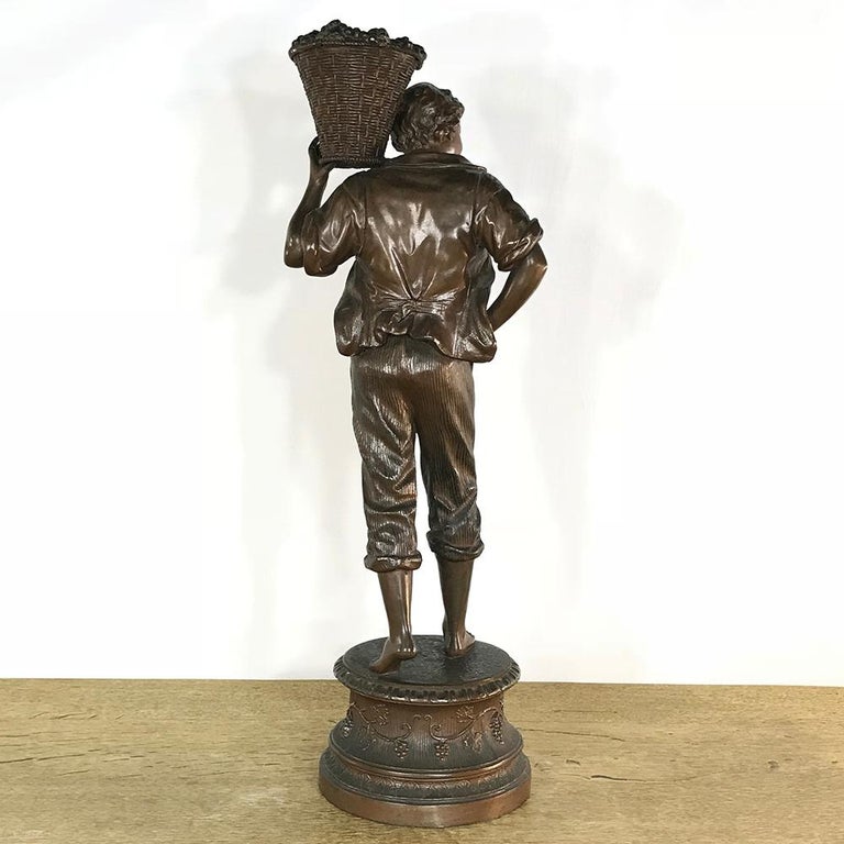 19th Century French Spelter Statue For Sale at 1stDibs