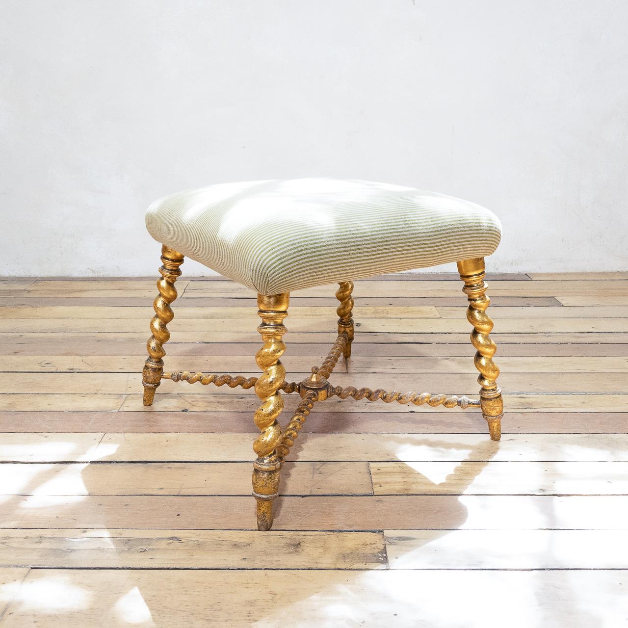 Oriental Rug Ottoman, Footstool or Bench at 1stDibs