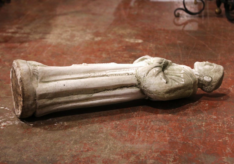 19th Century French Stone Statue of St. Francis with Bird, Patron of ...