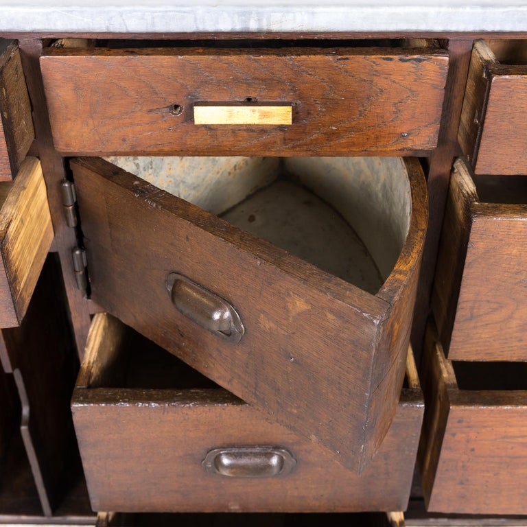 19th Century French Store or Reception Counter in Walnut with Zinc Top ...