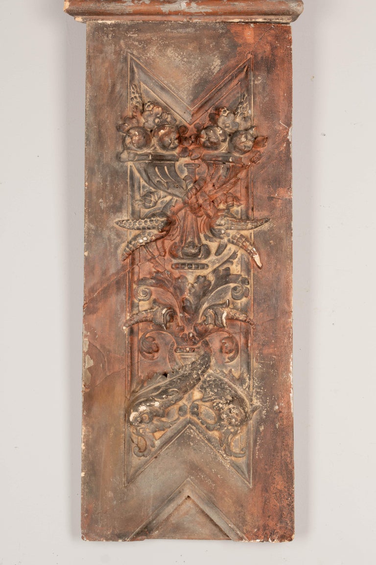19th Century French Terracotta Architectural Relief For Sale at 1stDibs