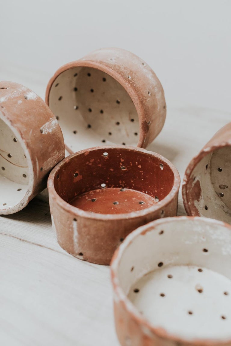 19th Century French Terracotta Cheese Moulds For Sale at 1stdibs
