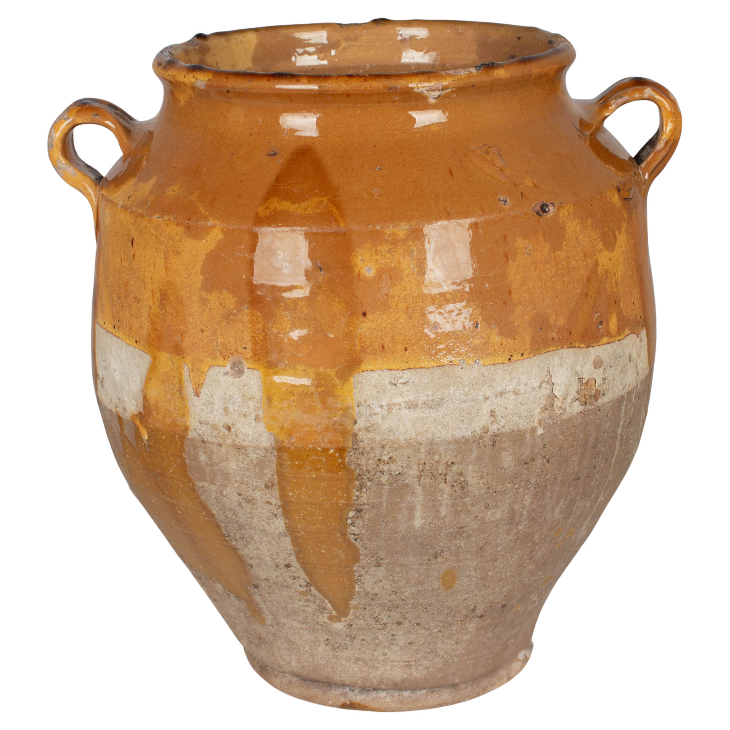 19th Century French Terracotta Confit Pot For Sale at 1stDibs