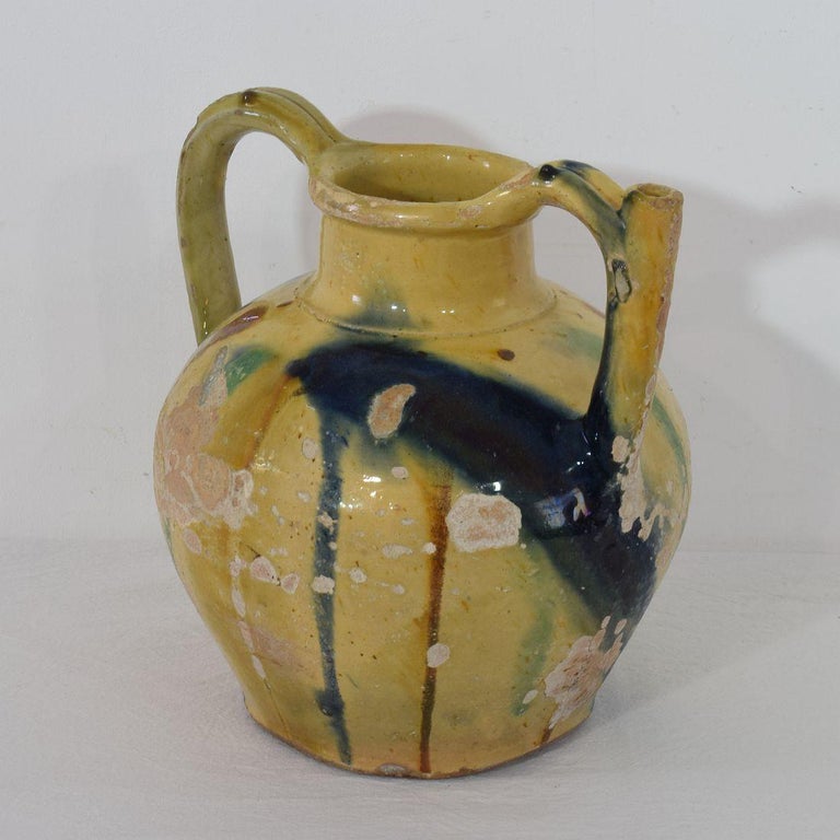 19th Century French Terracotta Jug or Water Cruche at 1stDibs