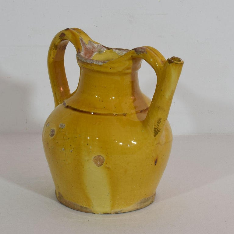 19th Century French Terracotta Jug or Water Cruche at 1stDibs