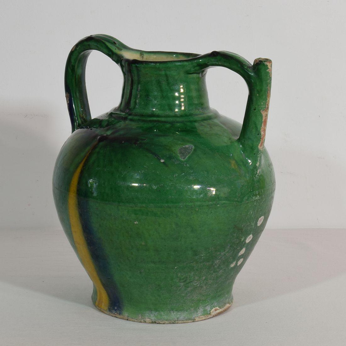 19th Century French Terracotta Jug or Water Cruche at 1stDibs