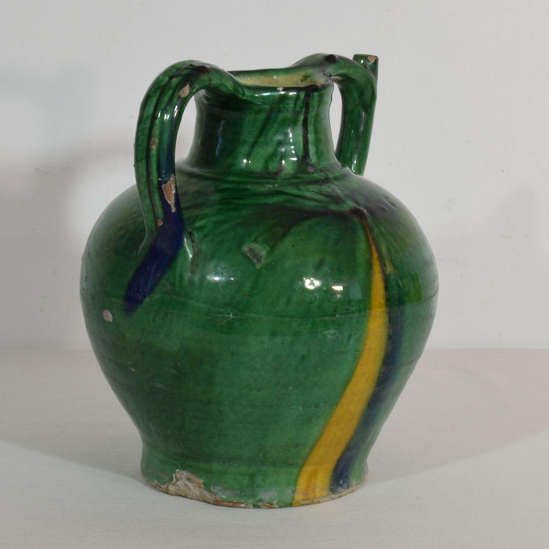 19th Century French Terracotta Jug or Water Cruche at 1stDibs