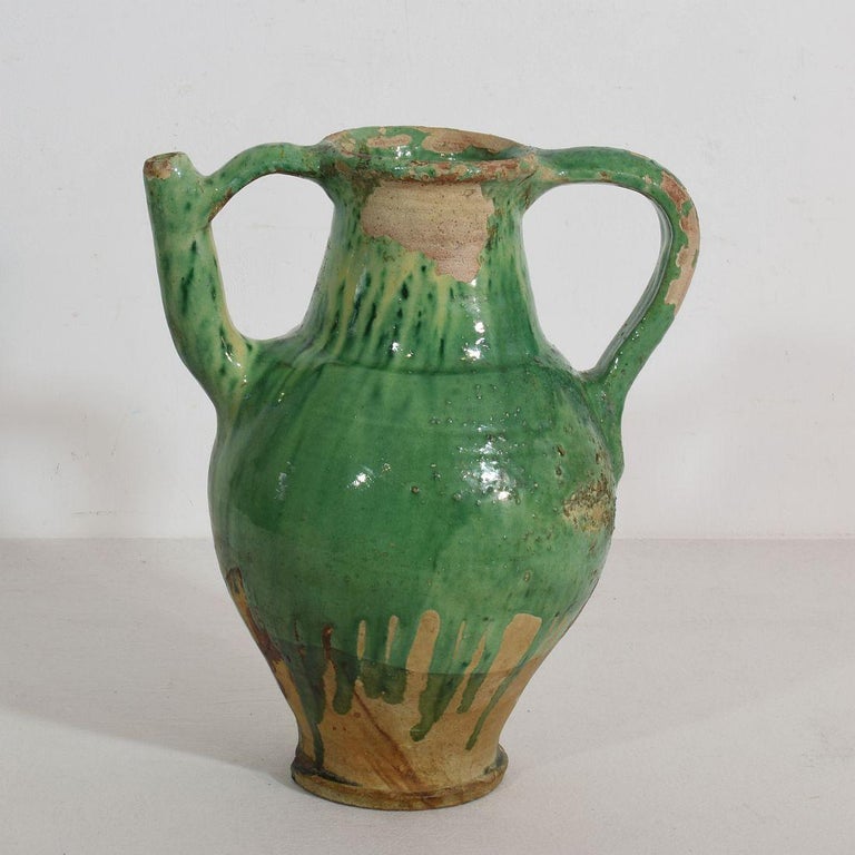 19th Century French Terracotta Jug or Water Cruche at 1stDibs