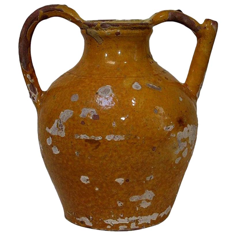 19th Century French Terracotta Jug or Water Cruche at 1stDibs