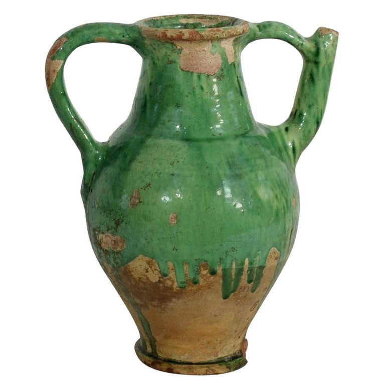 19th Century French Terracotta Jug or Water Cruche at 1stDibs