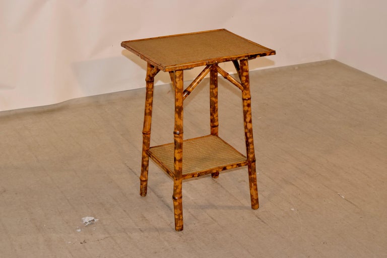 19th Century French Tortoise Bamboo Side Table at 1stDibs