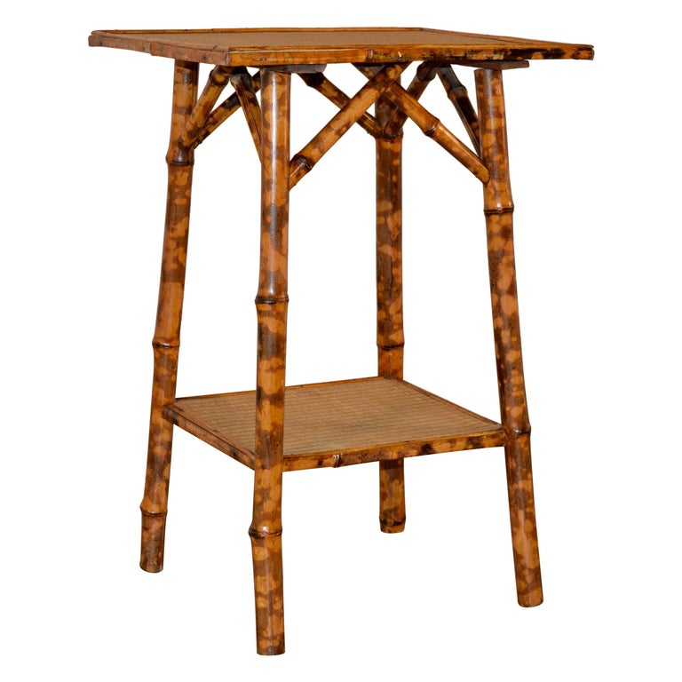19th Century French Tortoise Bamboo Side Table at 1stDibs