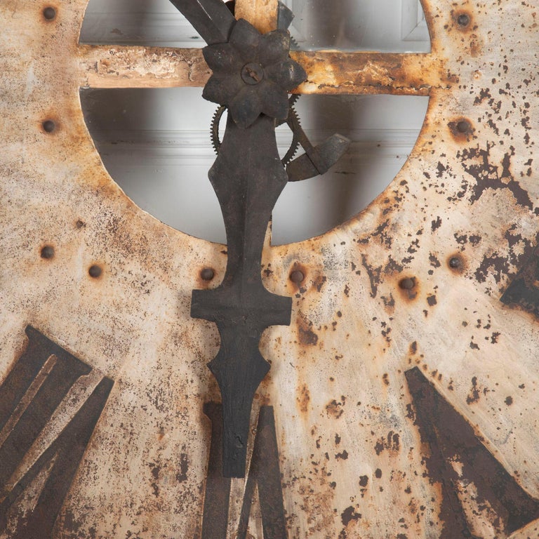 19th Century French Tower Clock Face For Sale at 1stDibs