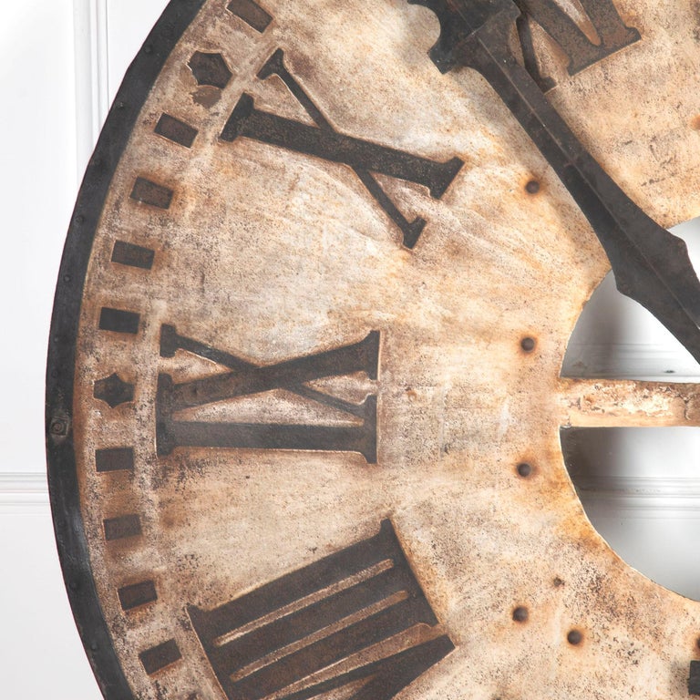 19th Century French Tower Clock Face For Sale at 1stDibs