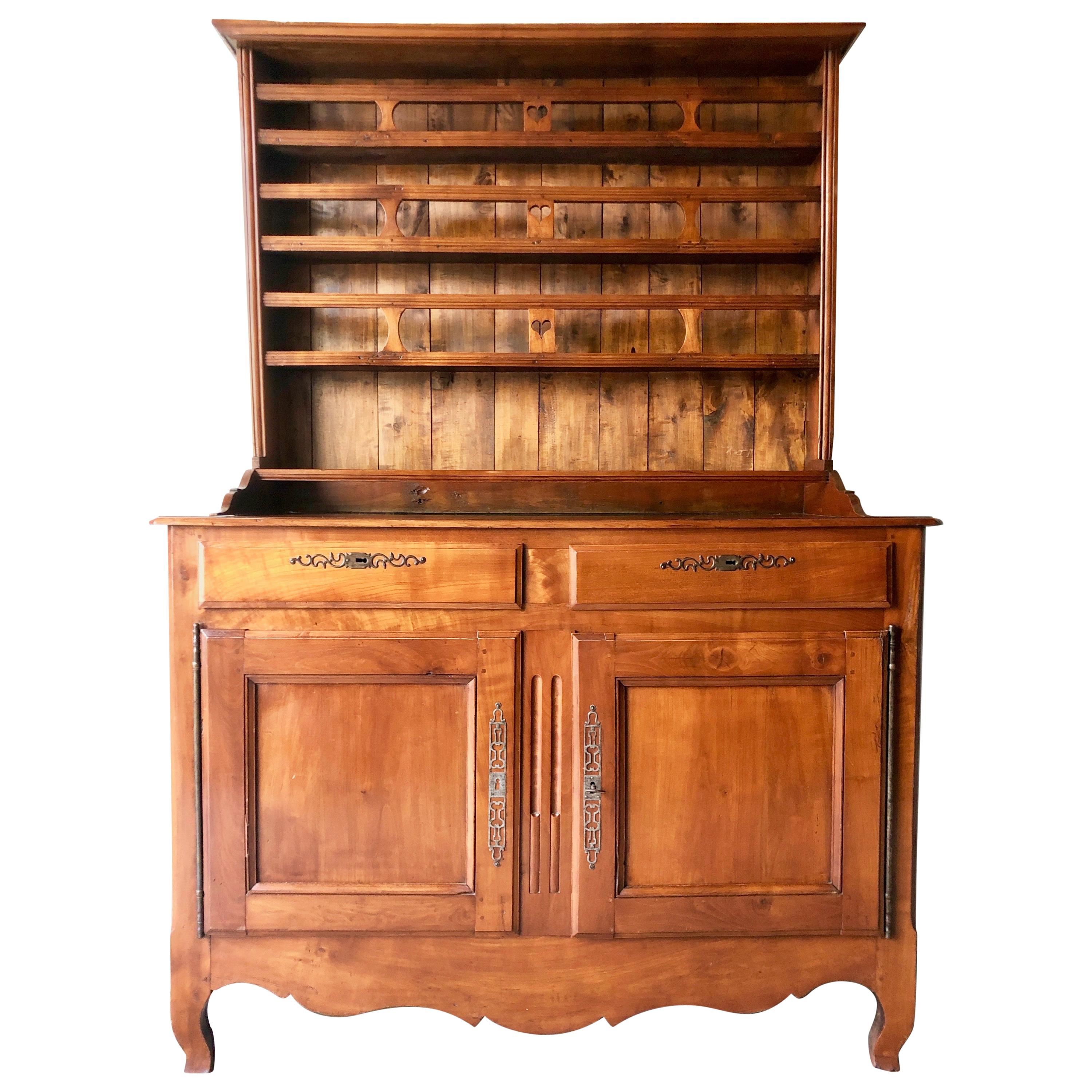19th Century French Vaisselier in Buffet in Cherrywood at 1stDibs