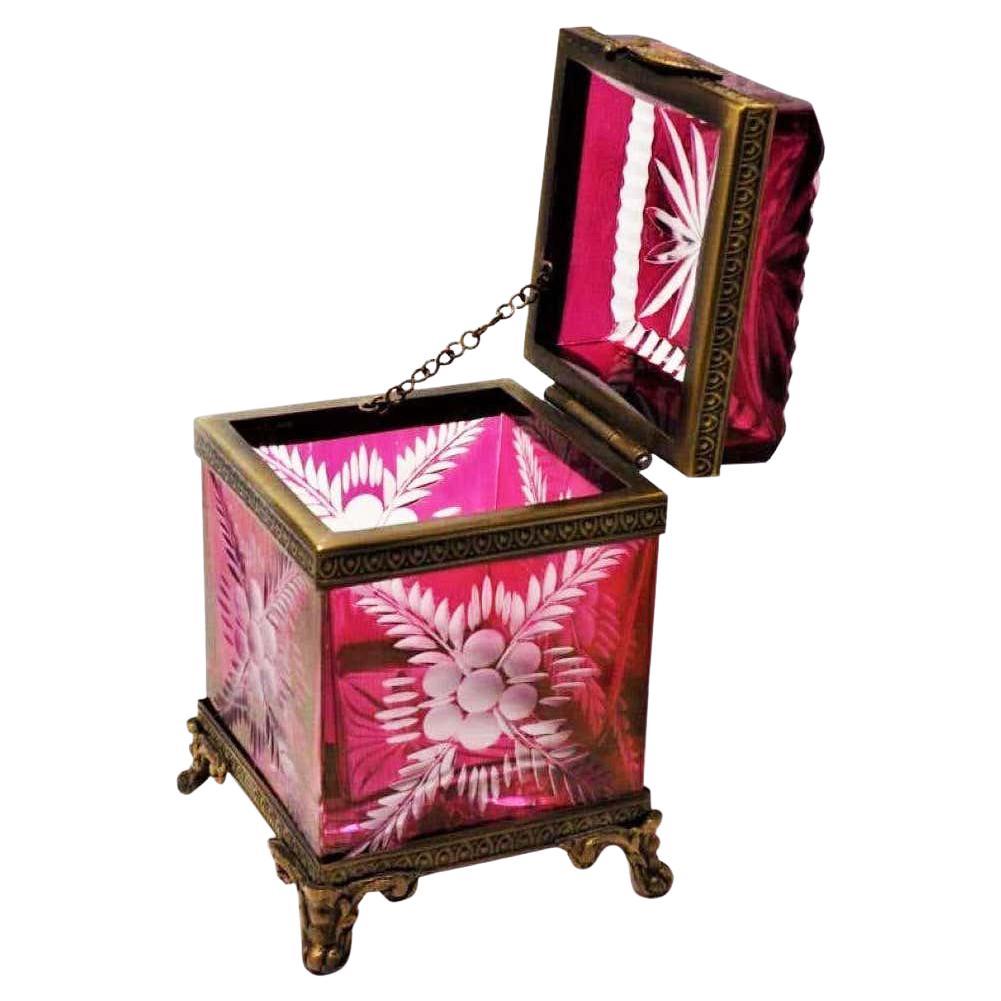 French Bronze Mounted Cut Crystal Box at 1stDibs