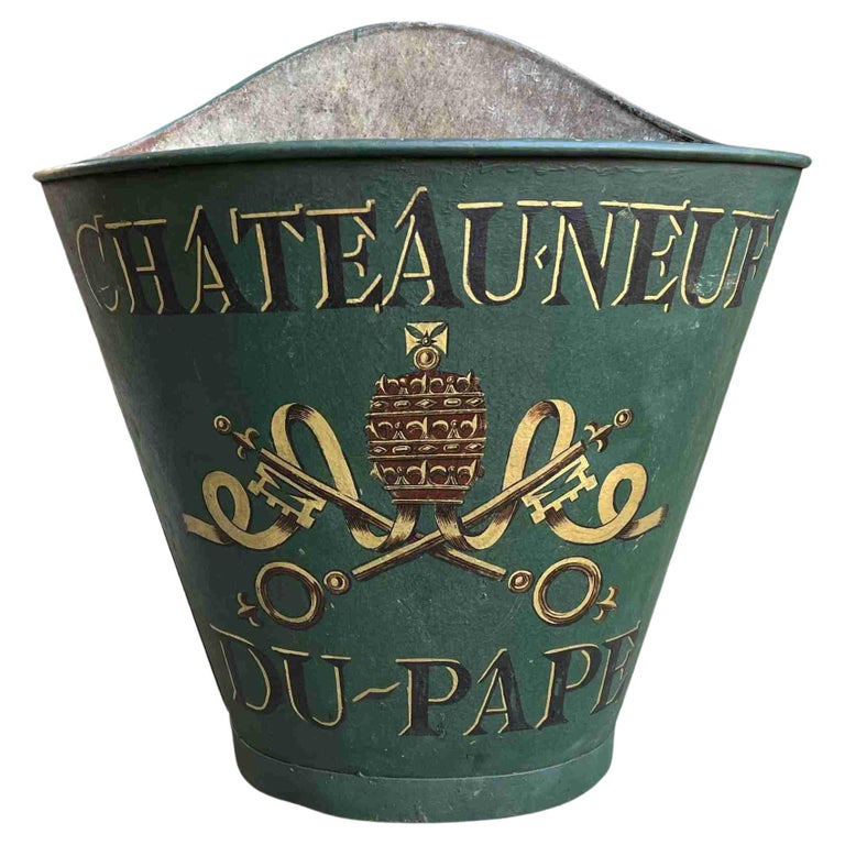 19th Century French Vineyard Grape Hod Hotte Bucket Wine Vineyard Tole ...