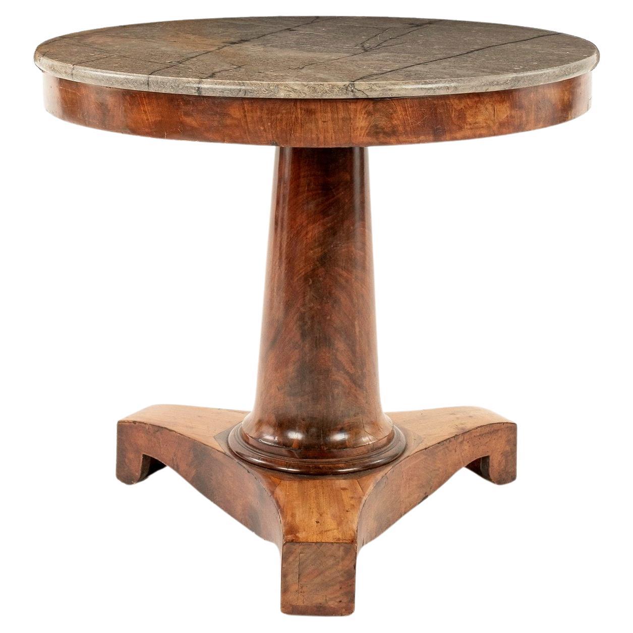 English 19th Century Marquetry Circular Center Table at 1stDibs