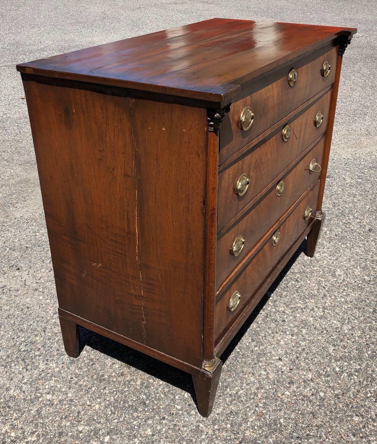 19th Century French Walnut Chest For Sale at 1stDibs