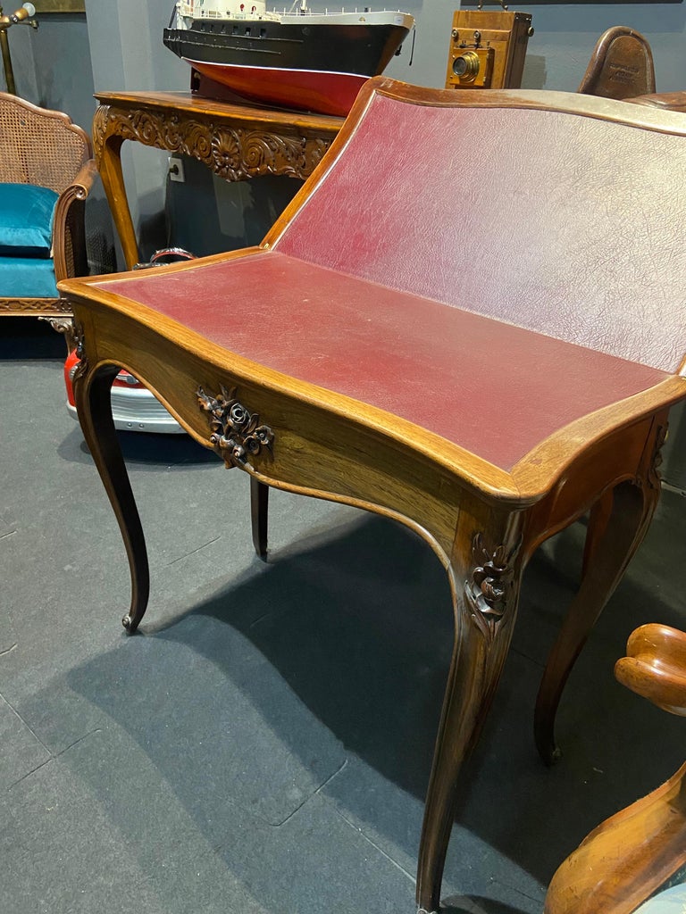 19th Century French Walnut Hand Carved Square Card Table in Louis XV ...
