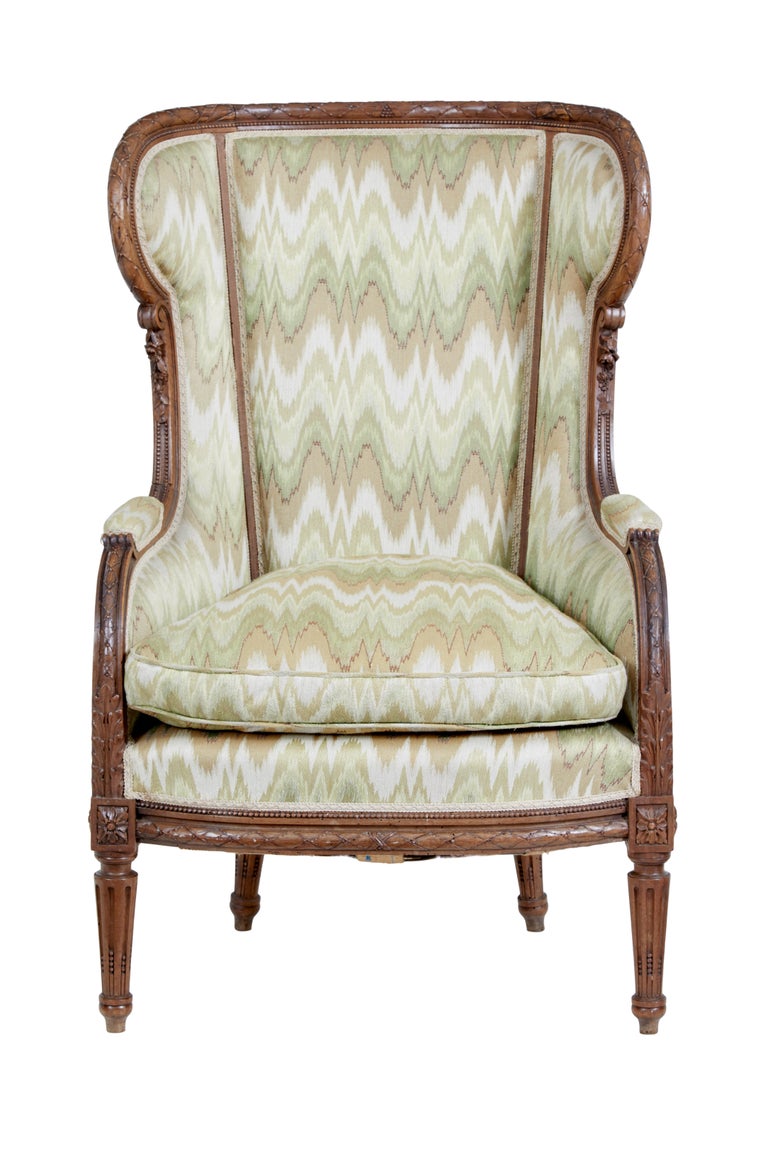 19th Century French Walnut Wingback Armchair at 1stDibs | french ...
