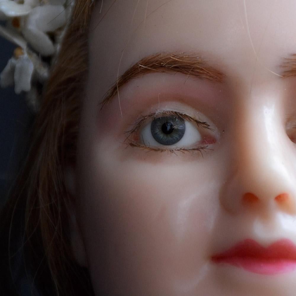 19th Century French Wax Head Shop Mannequin at 1stDibs