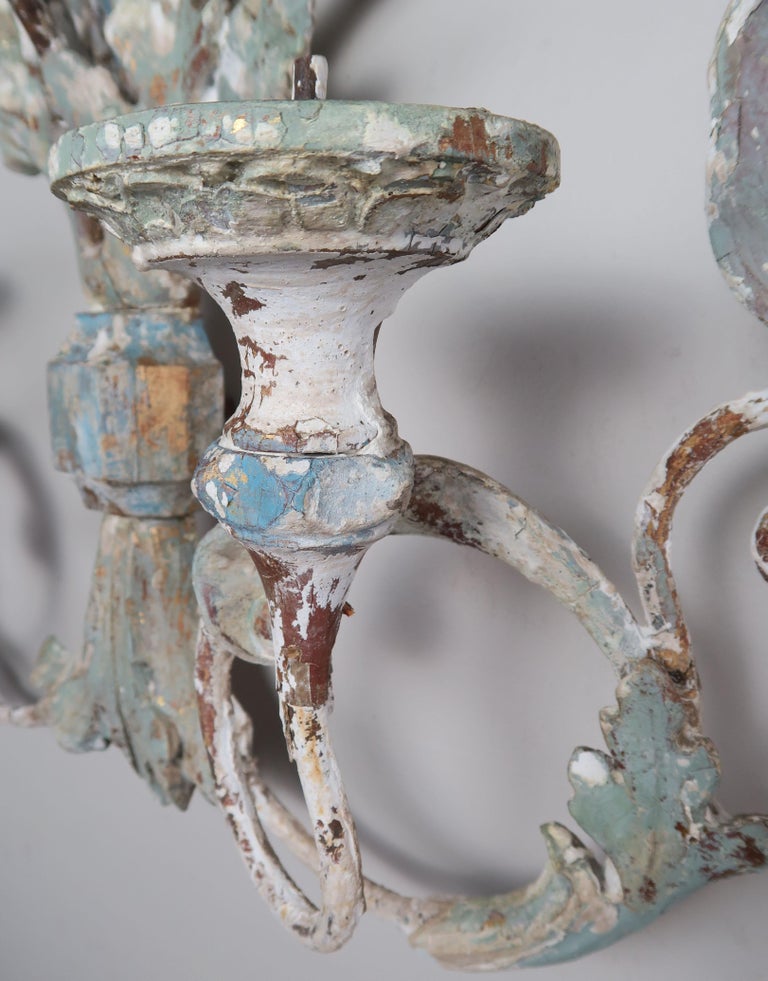 19th Century French Wood and Iron Painted Carving at 1stDibs